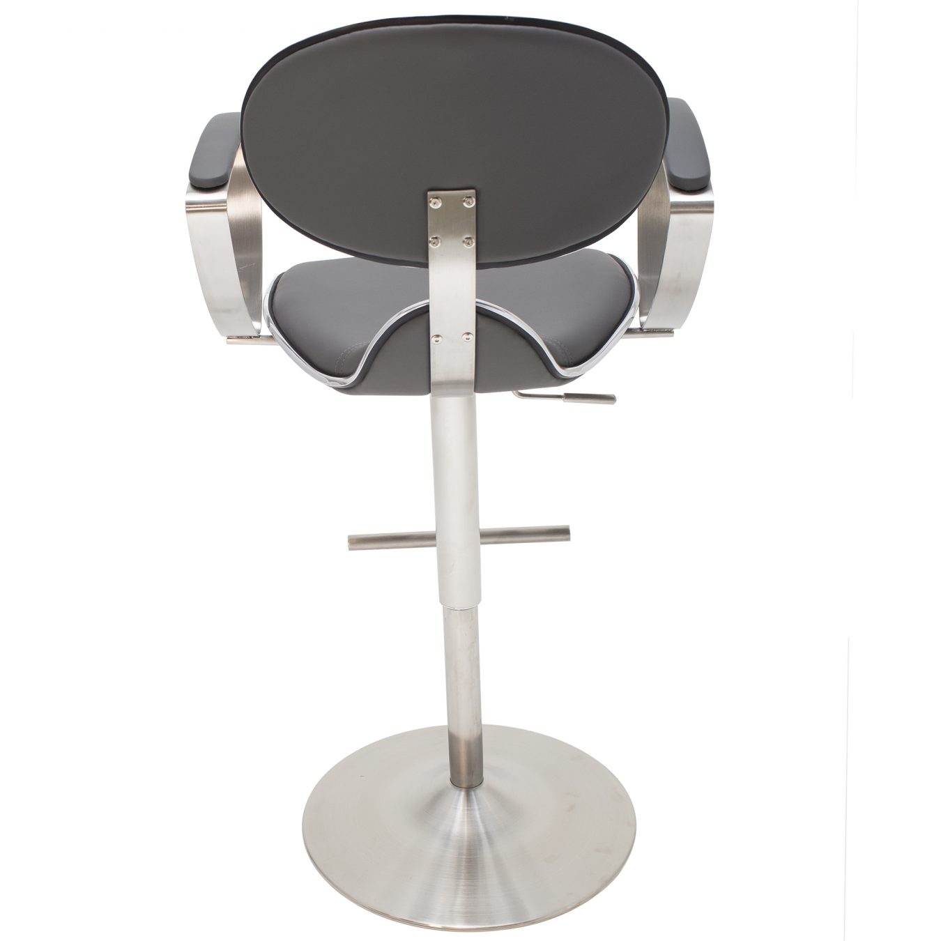 Jaylo Brushed Stainless Steel Adjustable Height Swivel Stool | MIX ...