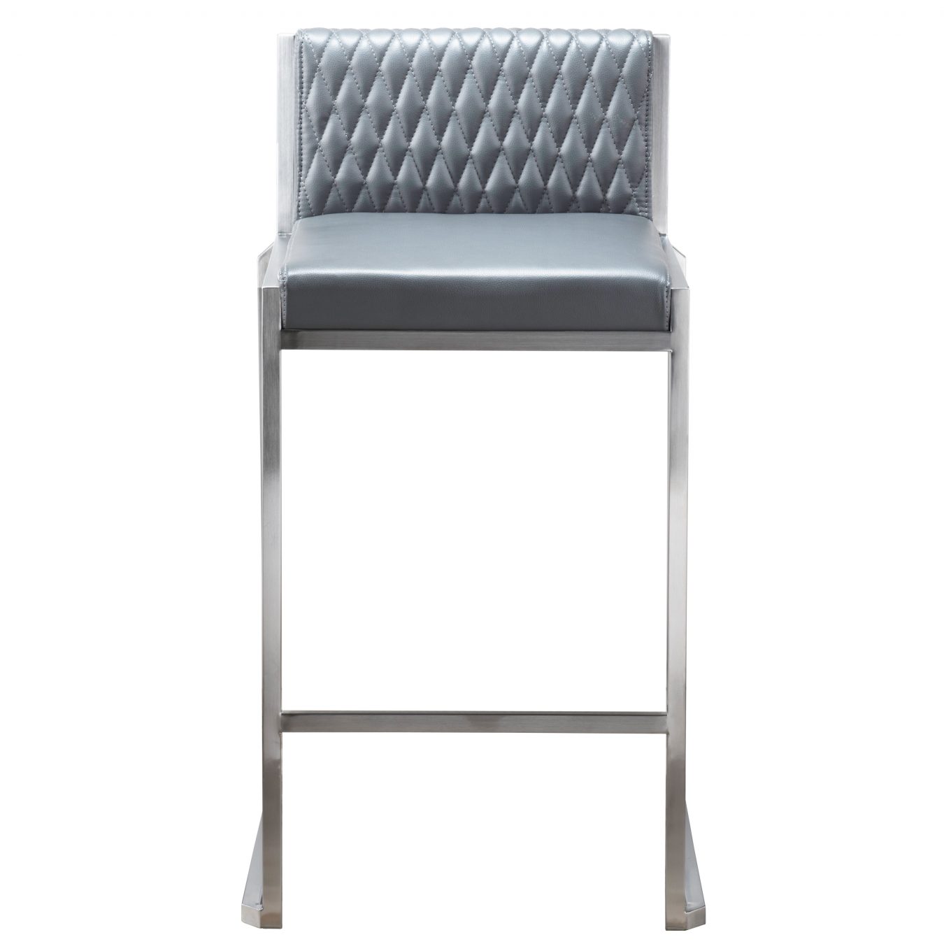 Stak Brushed Stainless Diamond Pattern Low- Back Stackable 26-inch ...