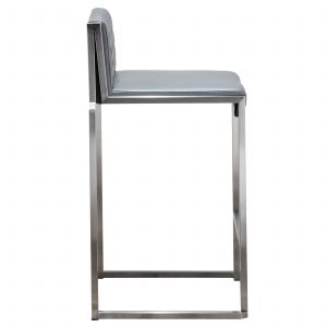 Stak Brushed Stainless Diamond Pattern Low- Back Stackable 26-inch ...