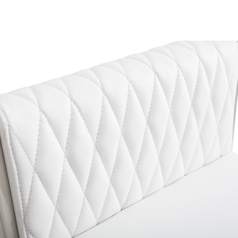 Stak Brushed Stainless Diamond Pattern Low- Back Stackable 26-inch ...