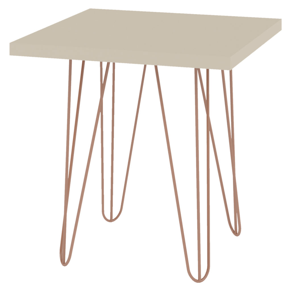 Prima Beige Bronze 18 X 18 inch Square Side Table MIX