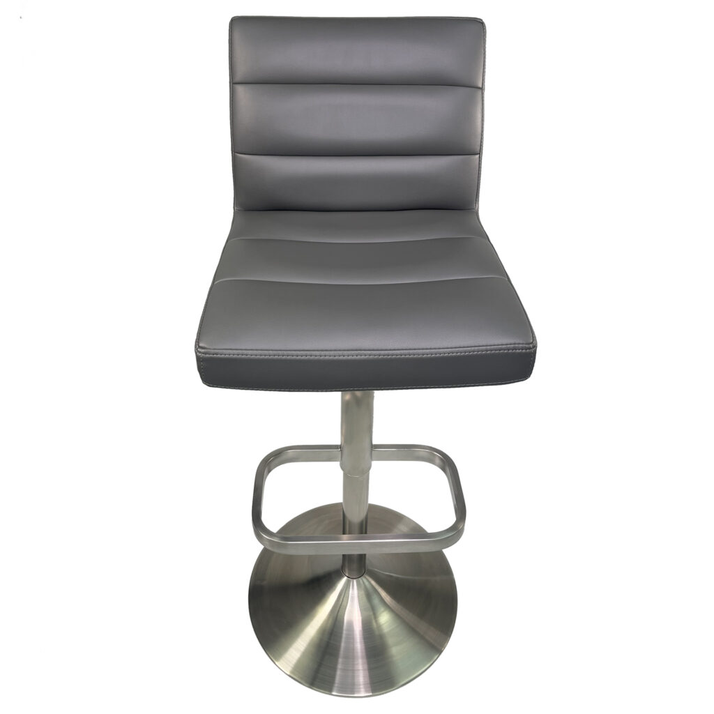 Krew Brushed Stainless Steel Adjustable Height Swivel Stool | MIX Furniture